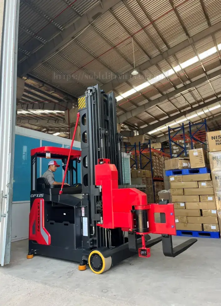 Xe Nâng Điện 3 Chiều | Xe Nâng VNA Noblelift OPX15 | 9m | Giá Tốt Nhất